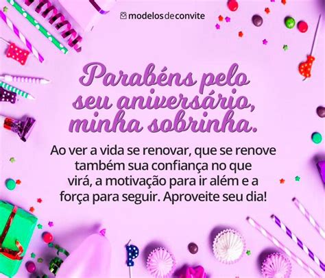 Cart O De Anivers Rio Para Sobrinha