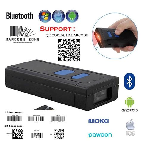 2d Symcode Mini Portable Wireless Bluetooth Barcode Laser Scanner Qr Code E Faktur Lazada