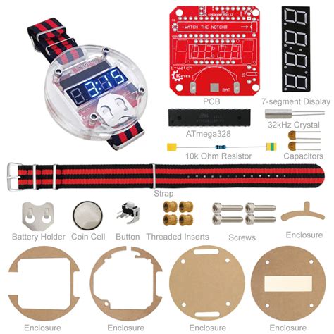 Free Shipping Diy Electronic Watch Kit For Arduino Projectmanual