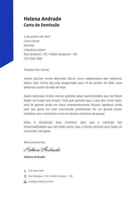 Grátis Para Editar Modelos De Carta De Demissão Canva