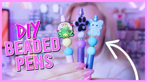 Diy Beaded Pens Easy And Aesthetic Cute And Fun Tutorial 🌈🖊️ Youtube
