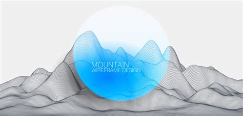 Wireframe Landscape Background Futuristic Vector Image