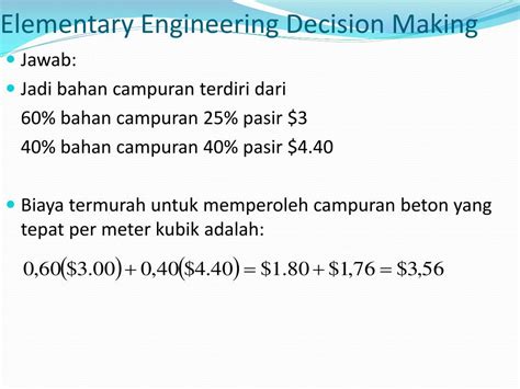 Ppt Engineering Decision Making Powerpoint Presentation Free