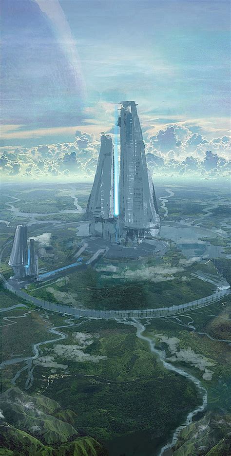 The Halo Related Art Of Mike Hill Sci Fi Landscape Fantasy Landscape