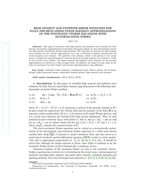 2106 04534v2 Pdf Finite Element Method Stochastic Process