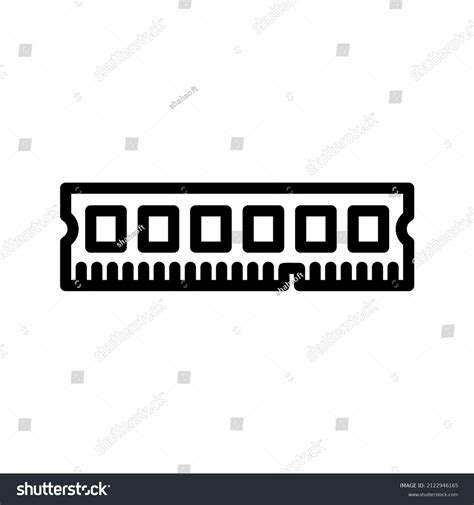 Ram Line Icon Black Design Stock Vector Royalty Free Shutterstock