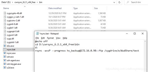自动备份linux文件到本地windows（rsync） cwrsync 6 2 9 csdn博客