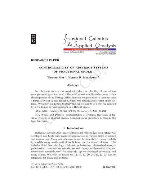 Pdf Relative Controllability Of Linear Systems Of Fractional Order With Delay