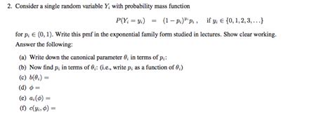 Solved Consider A Single Random Variable Y I With Chegg