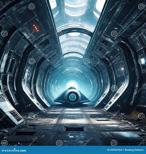Abandoned Spaceship Digital Art Stock Illustration Illustration Of
