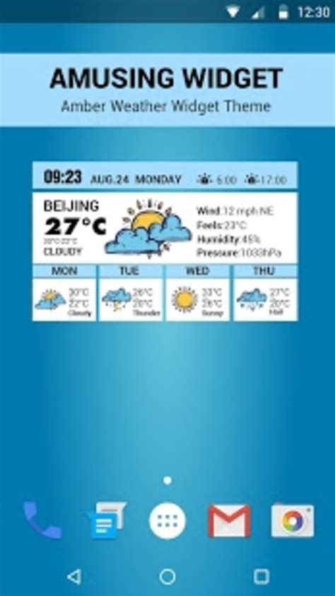 Amusing Clock And Weather Widget For Android Download