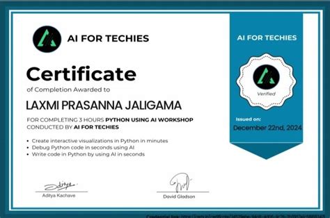 Laxmi Prasanna Jaligama On Linkedin Ai Python Machinelearning Artificialintelligence