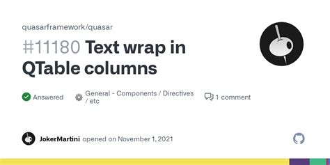Text Wrap In Qtable Columns · Quasarframework Quasar · Discussion