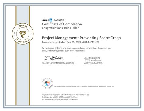 Brian D On Linkedin Certificate Of Completion