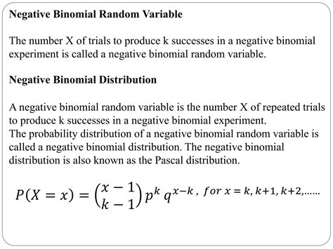 Negative Binomial Distribution Pptx