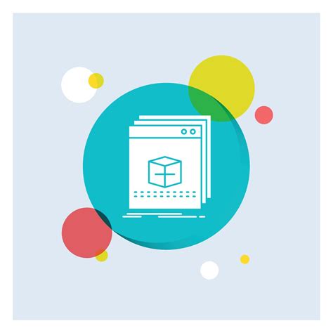 software app application file program white glyph icon colorful