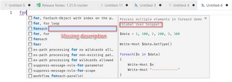 Inconsistent Snippet Name Listing Issue 65992 Microsoft Vscode