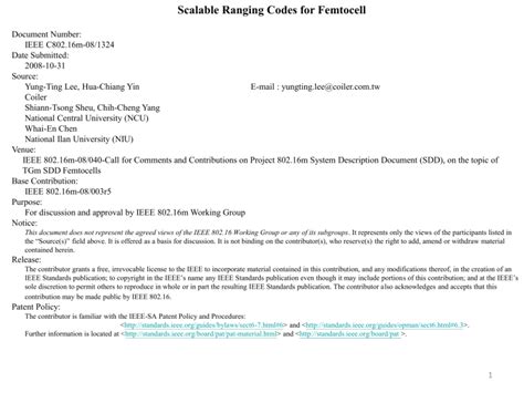 scalable ranging codes for femtocell