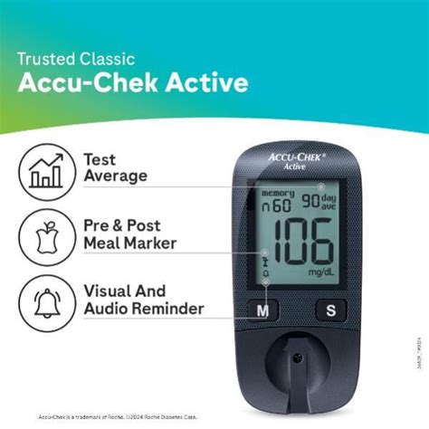 Accu Chek Active Glucose Monitor With Free 10 Test Strips In Devices