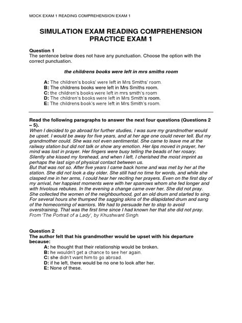 Simulation Exam 1 Rc Sample 1 Pdf