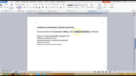 Word Formatare Text Youtube