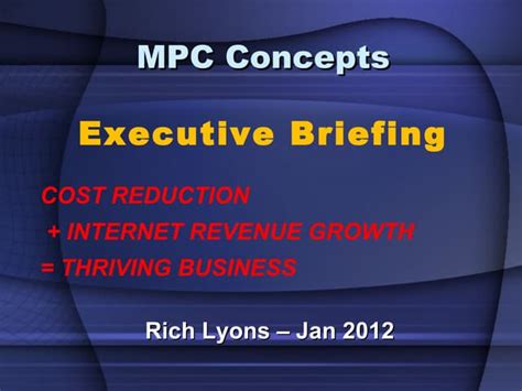 Short Mpc Presentation Jan2012 Ppt