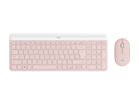 Kit Logitech Teclado y Mouse USB Inalámbrico MK470 Rosa Nanotec