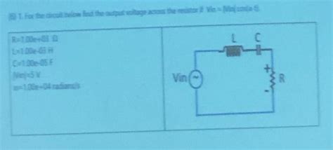 solved 6 1 for the circuit below find the output voltage