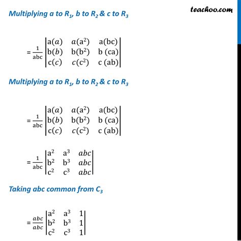 question 1 without expanding the determinant prove that