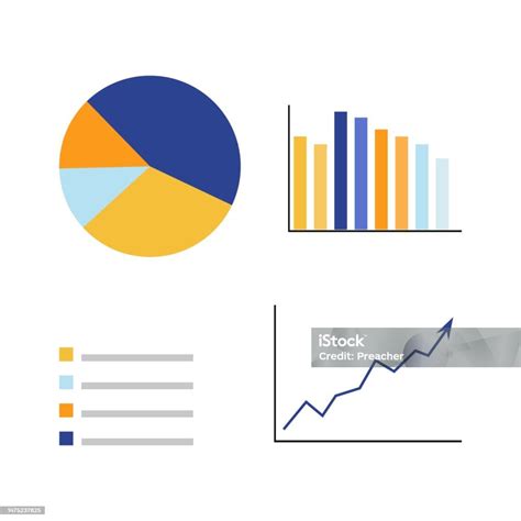 차트가 있는 인포그래픽 데이터 분석 및 웹 디자인을 위한 그래프 흰색 배경에 벡터 그림입니다 0명에 대한 스톡 벡터 아트 및 기타 이미지 Istock