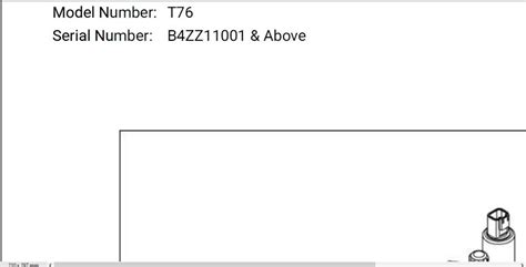 Bobcat T76 Loader Serial Number B4ZZ11001 Above Spare Parts Manual Parts Catalog PDF Download