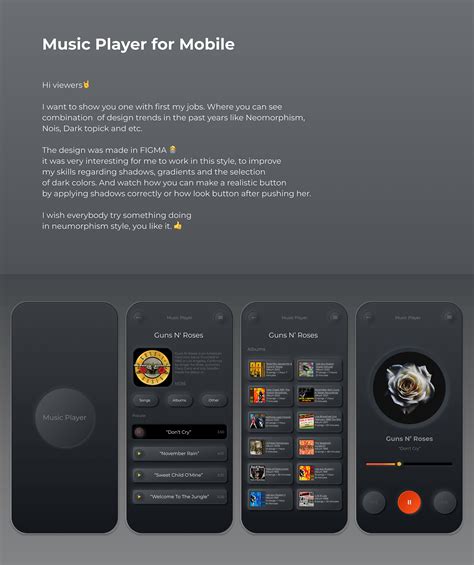 Neomorphism Ui Design Music Player Behance