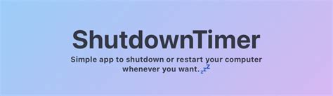 Github Dogukanurkershutdowntimer Simple Shutdownrestart Timer💤