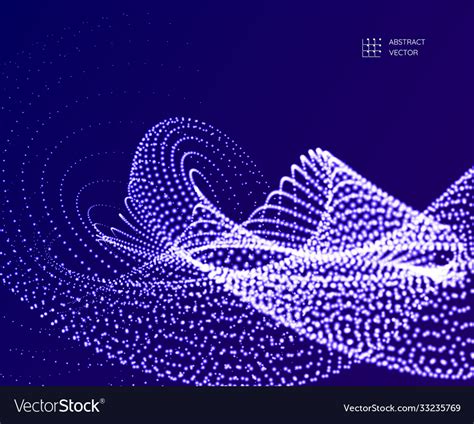 Abstract Wavy Particle Background Made Royalty Free Vector