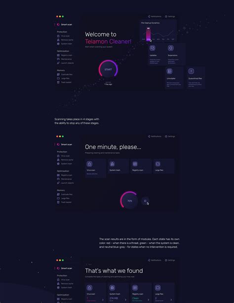 Telamon Cleaner Uxui Design Of Desktop Cleaner App On Behance