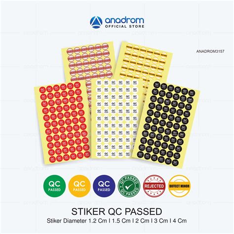 Jual 1 Pack Stiker Label Qc Passed Quality Control Checked Label
