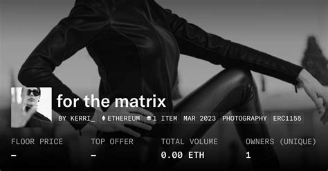 For The Matrix Collection Opensea