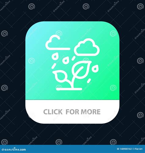 Green Trees Cloud Leaf Mobile App Button Android And Ios Line