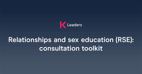 Relationships And Sex Education Rse Consultation Toolkit The Key