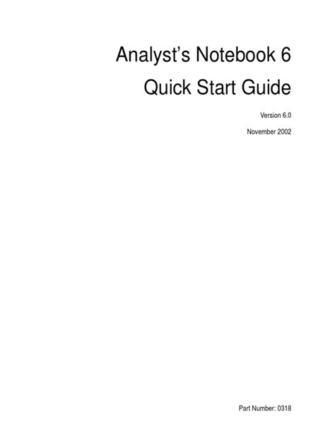 Analyst Notebook 6 Quick Start Guide Button Computing