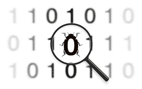 premium vector binary code scan one bug disguised as zero virus