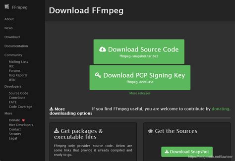 ffmpeg windows版 官网下载与安装 ffmpeg官网 csdn博客