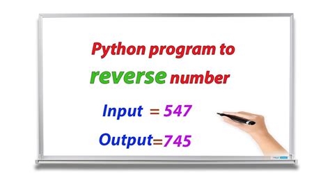 How Write Python Program To Reverse Number Youtube