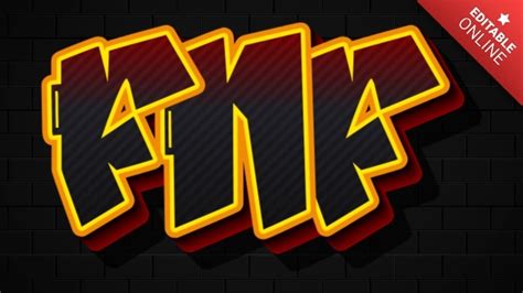 Fnf Graffiti Editable Text Effect Generator