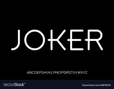Modern Creative Linear Sans Serif Display Font Vector Image