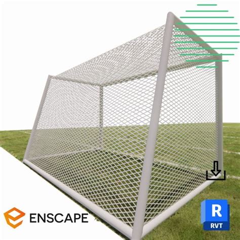 FREE Revit Soccer Goal Parametric Model Bimshares