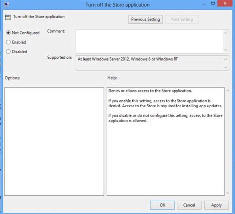 how to turn off windows store application in windows 8