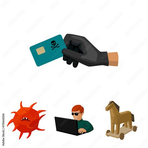 Hacker Hacking System Internet Hackers And Hacking Set Collection