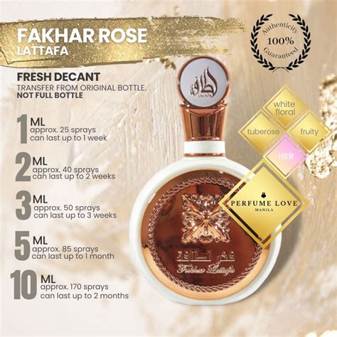 Perfume Decant Lattafa Fakhar Rose Gvenchi Linterdit Dupe Shopee