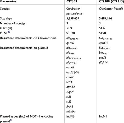 Overall Features Of The Citrobacter Spp Genomes Download Scientific Diagram